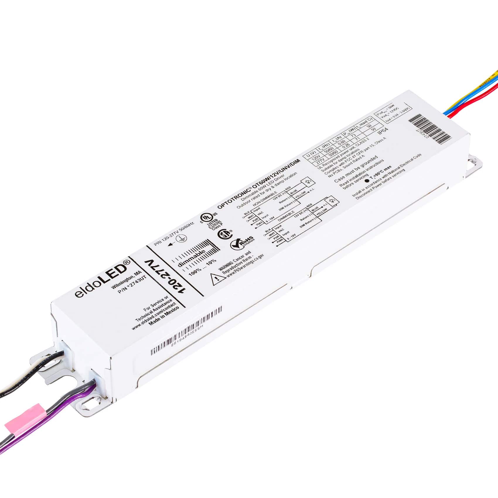 OPTOTRONIC OT 60W 12V UNV DIM 0-10V Constant Voltage Dimmable LED ...