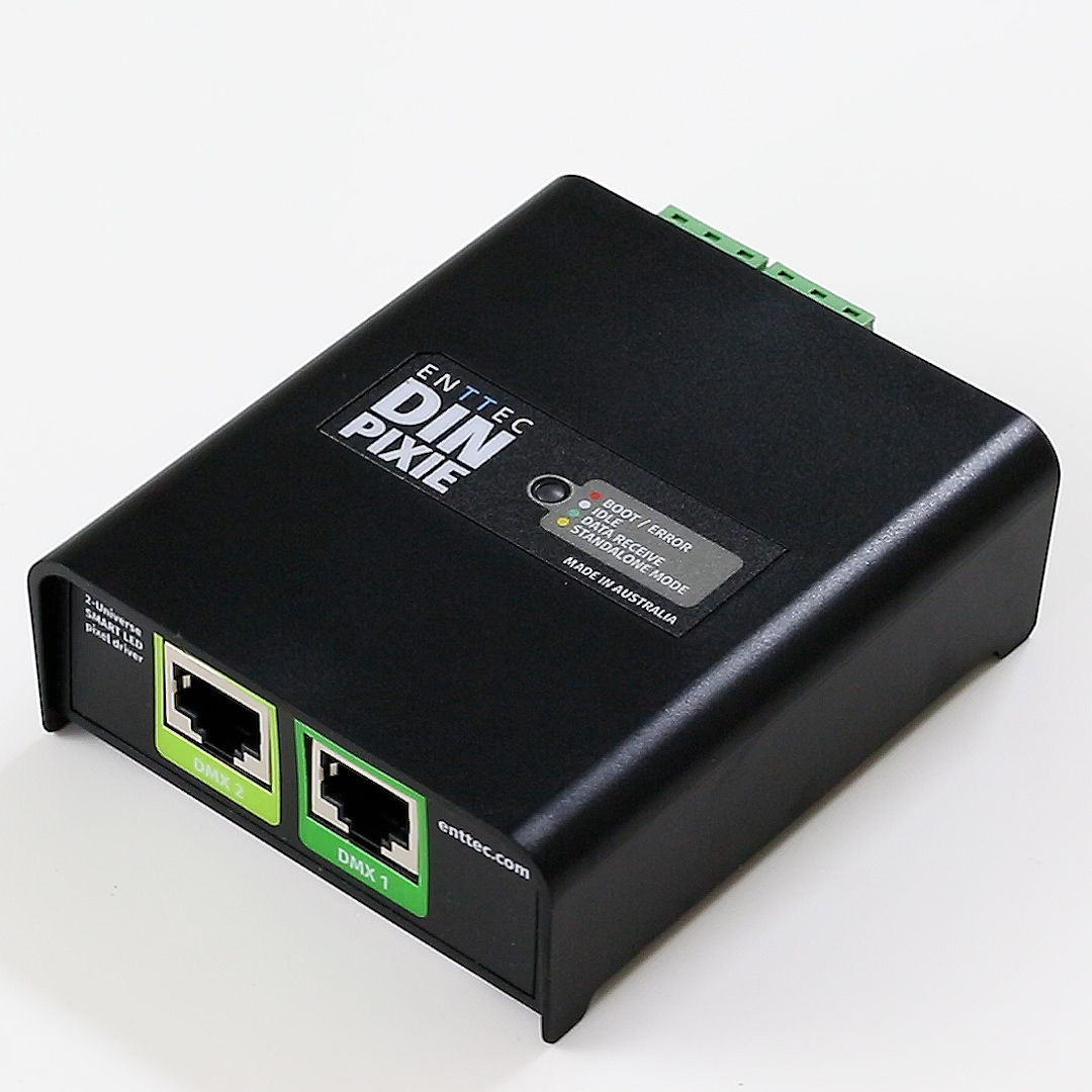 Enttec Din Pixie 73539, 2 Universe DMX LED Pixel Controller - SIRS-E ...