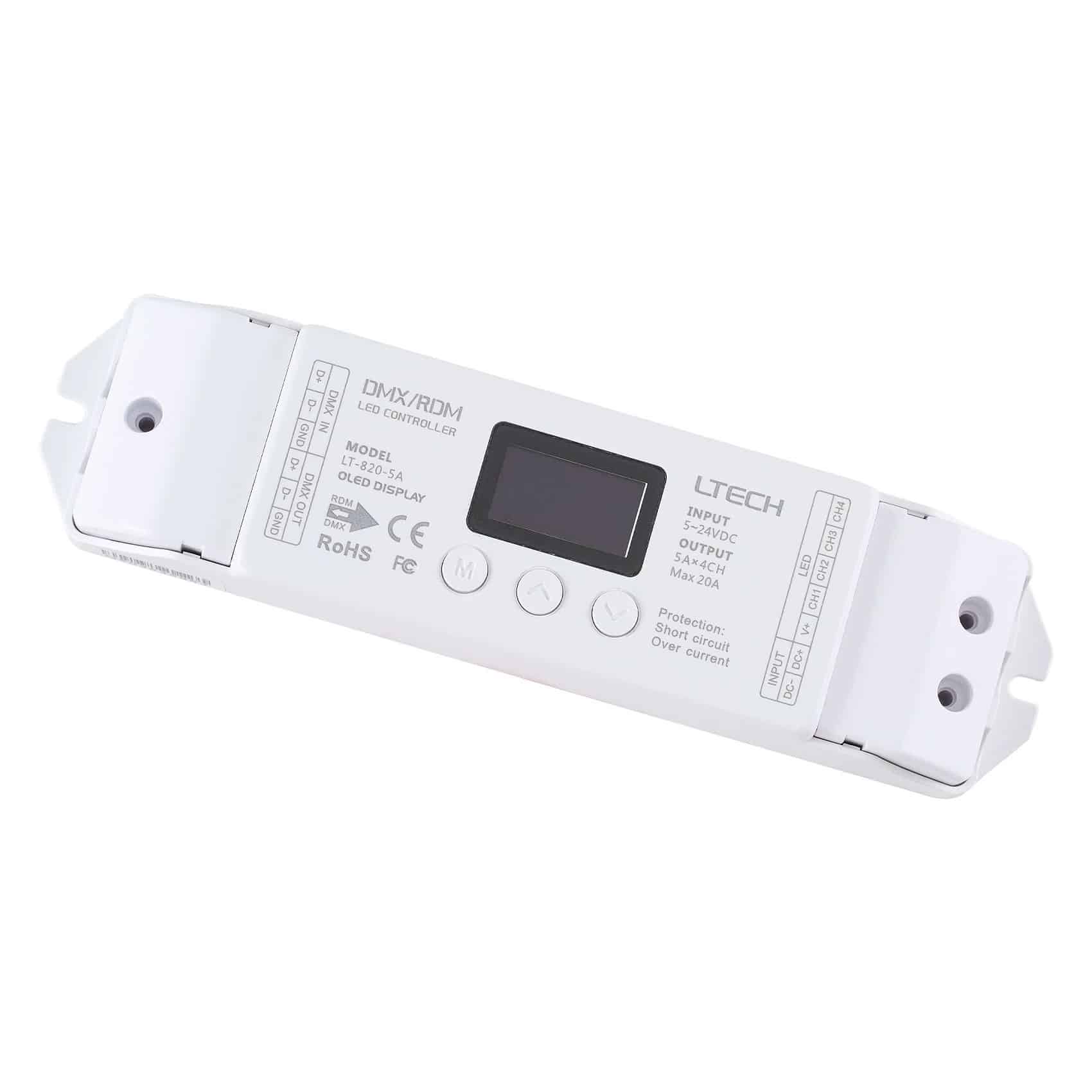 LTECH LED DMX RDM Decoder 4 Channel RGB RGBW Controller