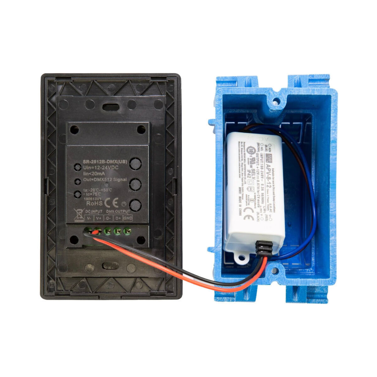 SIRS-E Wall Mount RGB / RGBW DMX Touch Controller Kit - Black - SIRS-E ...