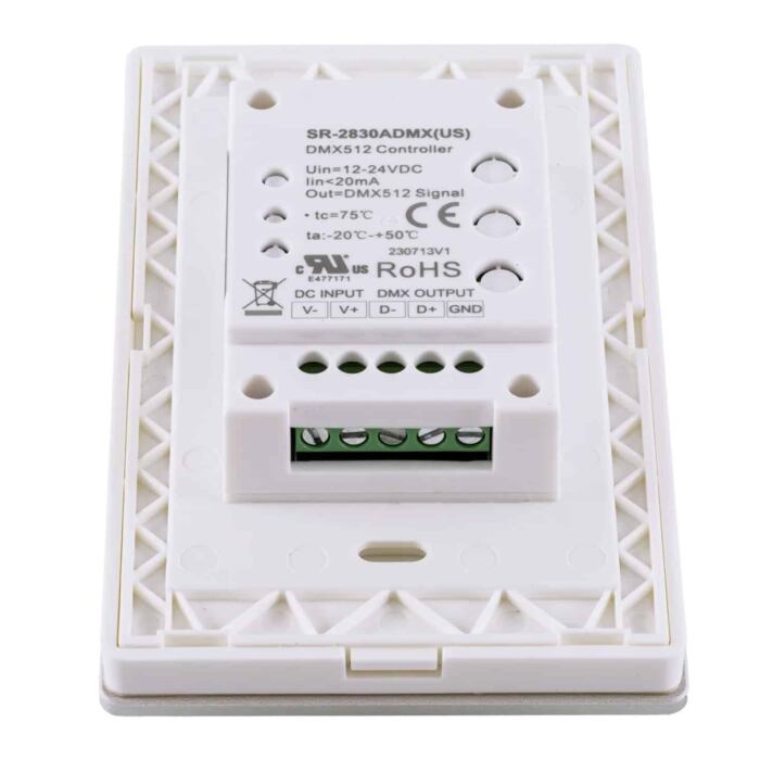 SIRS-E Touch DMX Wall Mount Controller – White/Single Color - SIRS-E ...