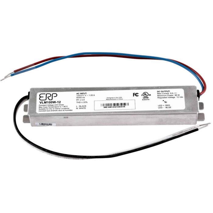 ERP 96W LED Driver Constant Voltage 12V 8A UL Class P