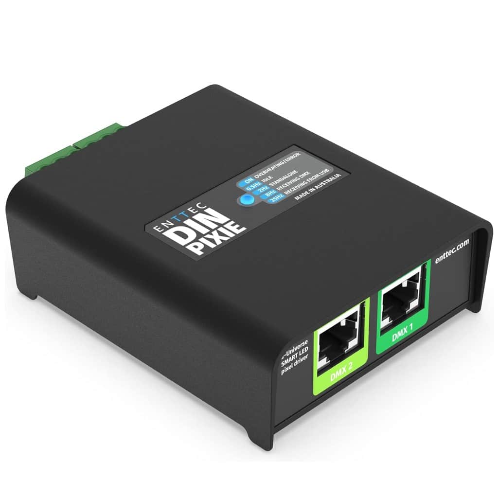 Enttec Din Pixie 73539, 2 Universe DMX LED Pixel Controller (Open Box ...