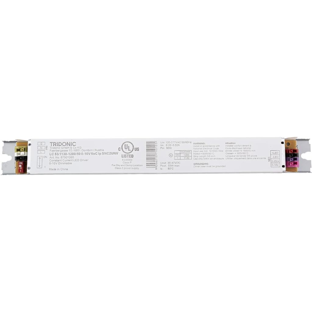 Tridonic 53W Constant Current Dimmable LED Driver (87501065) - SIRS-E ...