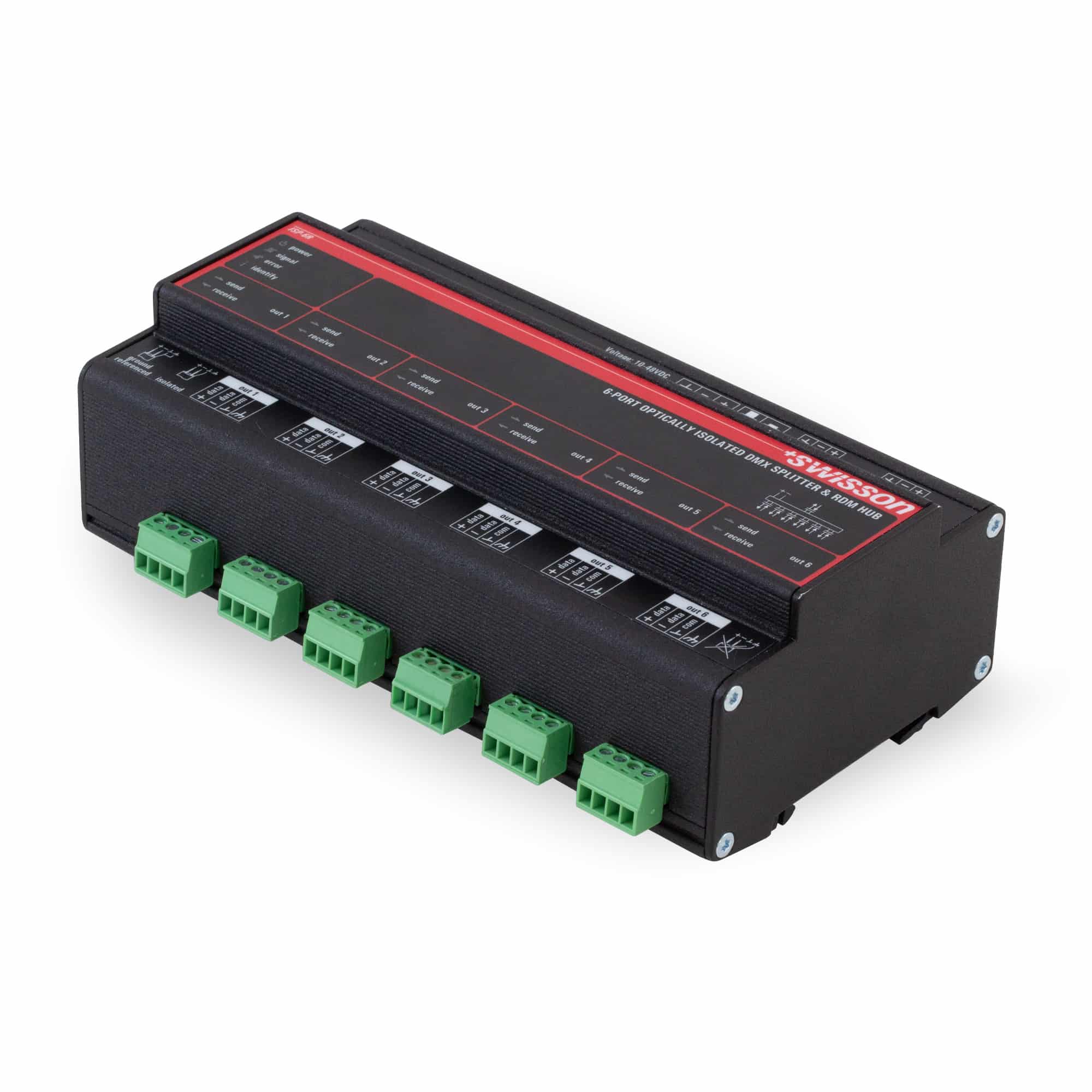 Swisson ISP DMX RDM Splitter & Booster - SIRS-E® LED Lighting & DMX Control